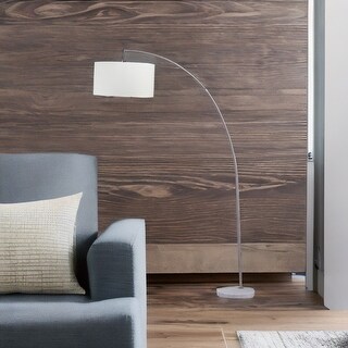 Arch Floor Lamp With KD Shade-Silver - Bed Bath & Beyond - 38371794