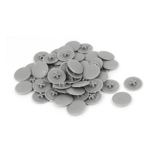 17mmx4mm Plastic Round Phillips Screw Cap Cross Head Cover Gray 50pcs ...