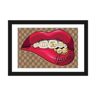 iCanvas "Gucci Logo Grills Lips" by Julie Schreiber - Bed Bath & Beyond ...