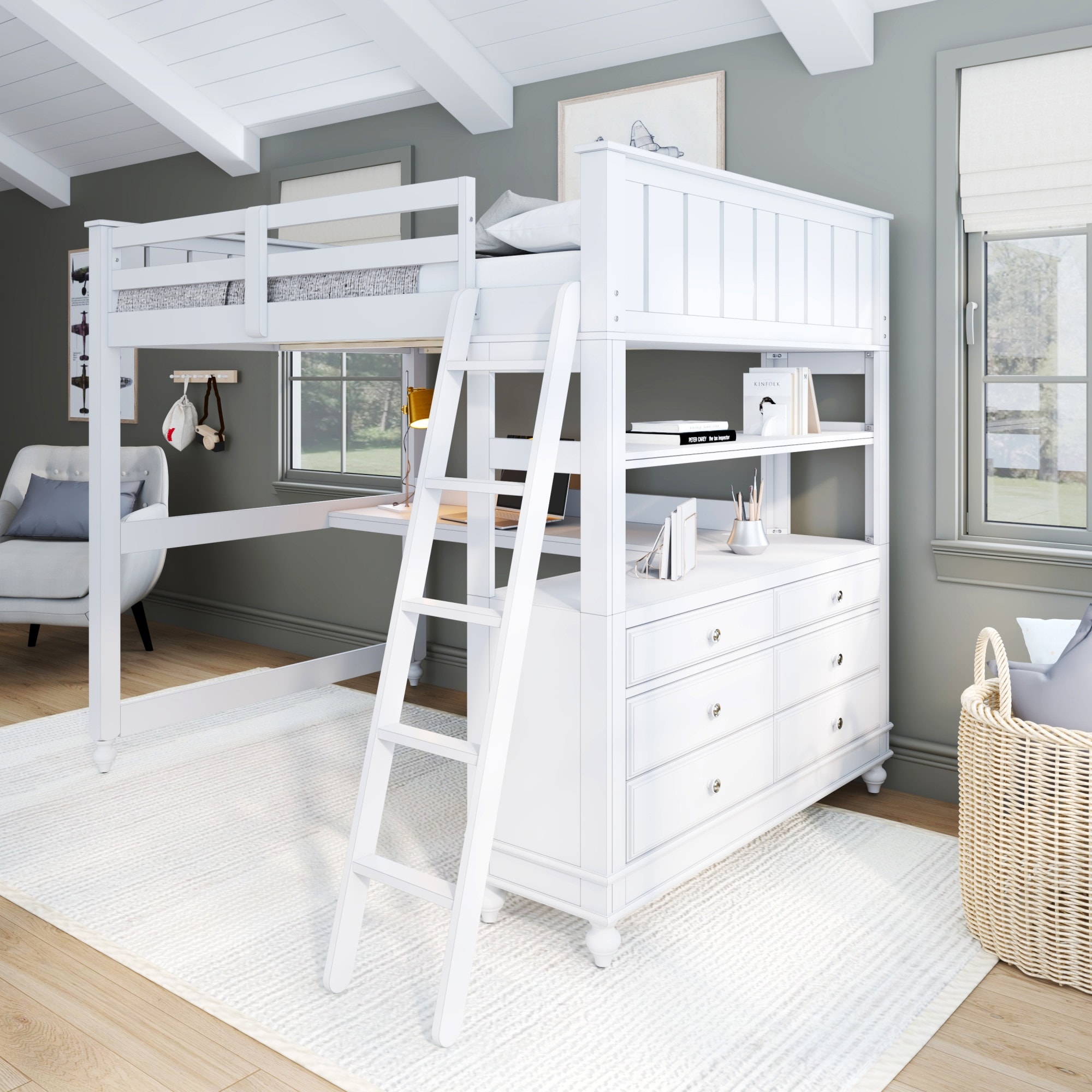 Lake house loft bed full store