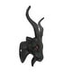 Zeckos Black Cast Iron Baphomet Goat Head Wall Hooks (Set Of 2) - 6 X 6 ...
