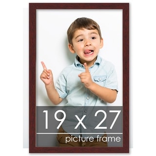 19x27 Traditional Mahogany Complete Wood Picture Frame with UV Acrylic ...