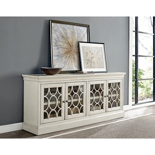 Rustic 72" Four Door TV Console, Entertainment Stand, Wood Accent ...