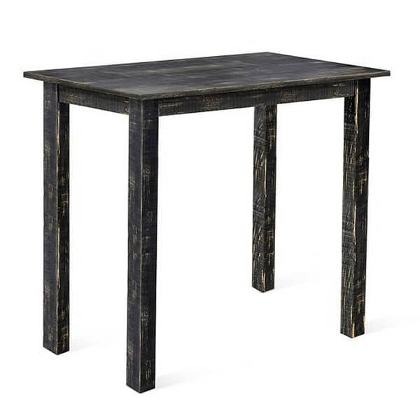 Rena Counter Table, 48 Inch Rectangular Black Sand Mahogany Wood - Bed ...