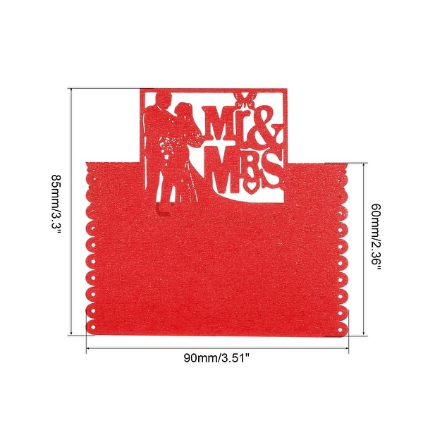 Table Name Place Cards,50Pcs Mr mrs Cut Design Blank Card Red - Bed ...