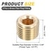 Brass Pipe Plug Fitting, Male Hex Counter Sunk Plug, Internal Thread ...