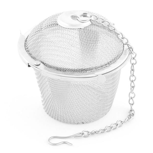 Stainless Steel Round Mesh Locked Infuser Filter Tea Stainer 54mm Dia ...