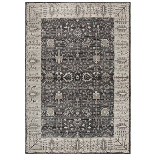 Alora Decor Swagger Ivory, Taupe, Grey, and Black Persian-style Floral ...