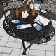 Fire Pit with Grill - 37” Round Fire Table Outdoor Firepit with 2 ...