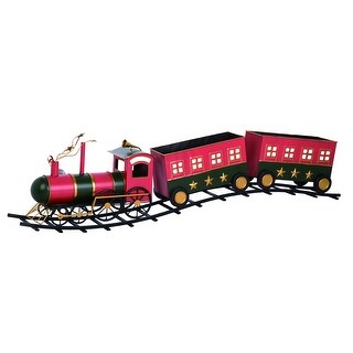 Transpac Metal 55 in. Red Christmas Jolly Train - Bed Bath & Beyond ...