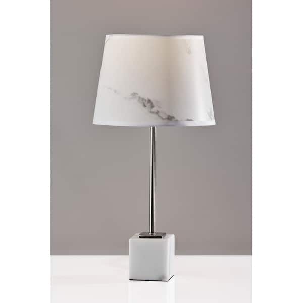 Marble Base Table Lamp with Grey Marble Shade - Bed Bath & Beyond ...
