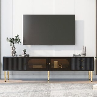 TV Stand with Multifunctional Storage Space and 2 Drawers - Bed Bath ...