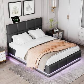 Science Fiction Queen Size Tufted Upholstered Platform Bed - Bed Bath ...