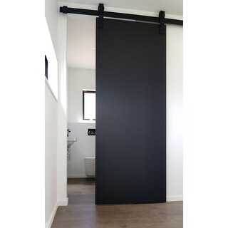 Cavity Sliders 5 Foot Heavy Duty Aluminum Narrow Barn Door - Black ...