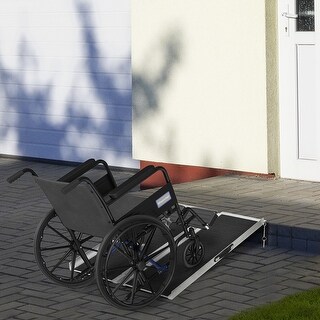 HOMCOM 4ft Wheelchair Ramp Scooter Mobility Non-Skid Layering - Bed ...