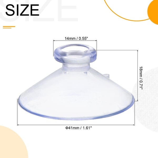 20pcs Suction Cup without Hooks 41mm Dia. Wall Hanger for Home PVC ...