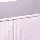 Four Door Wooden Sideboard with Gold Accents, Lilac Purple - 72" - Bed ...