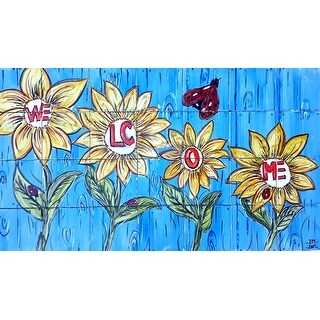 42in x 24in Welcome Sign Mosaic 28pc Tile Ceramic Wall Mural - Bed Bath ...