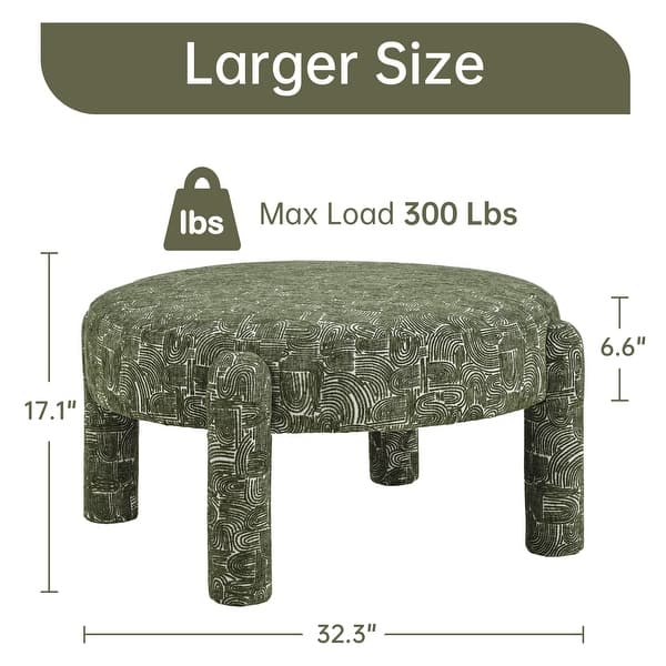 ottoman stool size