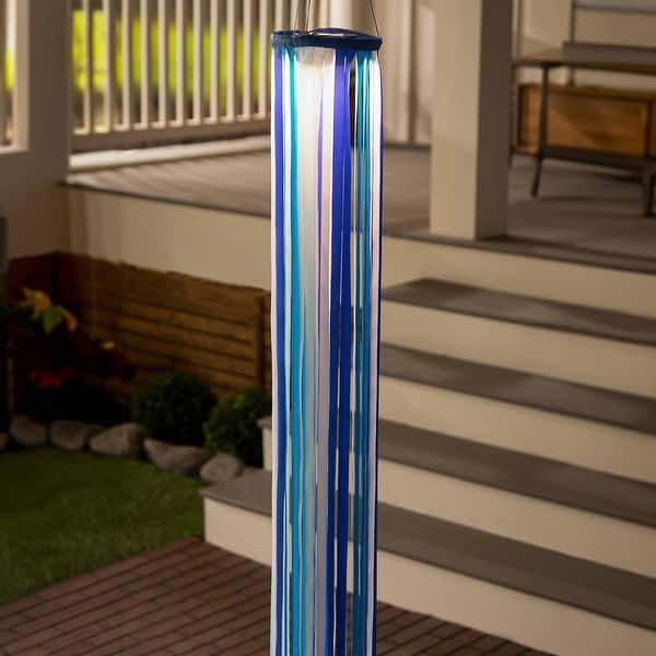Shades of Blues Ribbon Solar Powered Windsock - Bed Bath & Beyond ...
