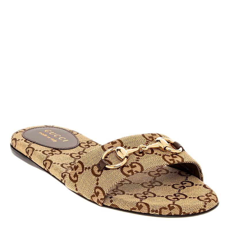 Gucci Slide Sandals with Horsebit - Overstock - 43280885