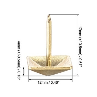 Upholstery Nails Tacks 12mm Square Head 17mm Height Nails Pins 80 Pcs ...