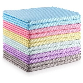 Streak Free Window Cleaning Cloth Miracle Microfiber Cloths 10pcs - Bed ...