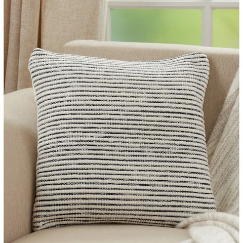 Multi Texture Throw Pillow With Chindi Design - On Sale - Overstock ...
