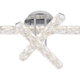 Comet Integrated LED Polished Chrome Semi-Flush Mount - Bed Bath ...