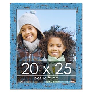 20x25 Shabby Chic / Farmhouse Blue Wood Picture Frame - UV Acrylic ...