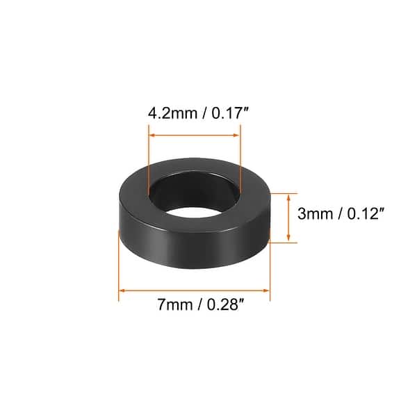 Nylon Round Spacer Unthreaded Standoffs - Black - Bed Bath & Beyond ...