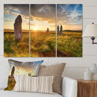 Designart "Standing Stones" Landscapes Canvas Wall Art Set - Bed Bath ...