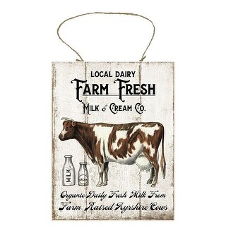 Farm Fresh Milk and Cream Printed Handmade Wood Sign 7" x 9.5" - Bed ...