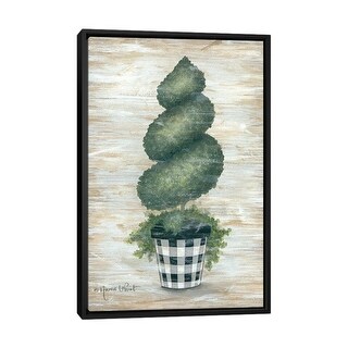 iCanvas "Gingham Topiary Spiral" by Annie LaPoint Framed Canvas Print ...