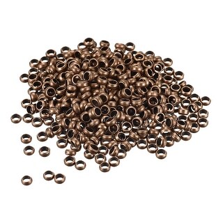 500Pcs 4mm Round Crimp Beads Jewelry Making Crimp End Spacer Bead ...