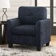 Dark Blue Single Sofa Chair, Tufted Back Armchair, Living Room Lounge ...