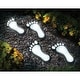 Ideaworks Footprint Garden Path Lights - Solar Powered LED Outdoor ...