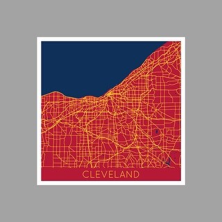 Cleveland Cavaliers NBA Color City Maps Matte Poster 24x24 - Bed Bath ...