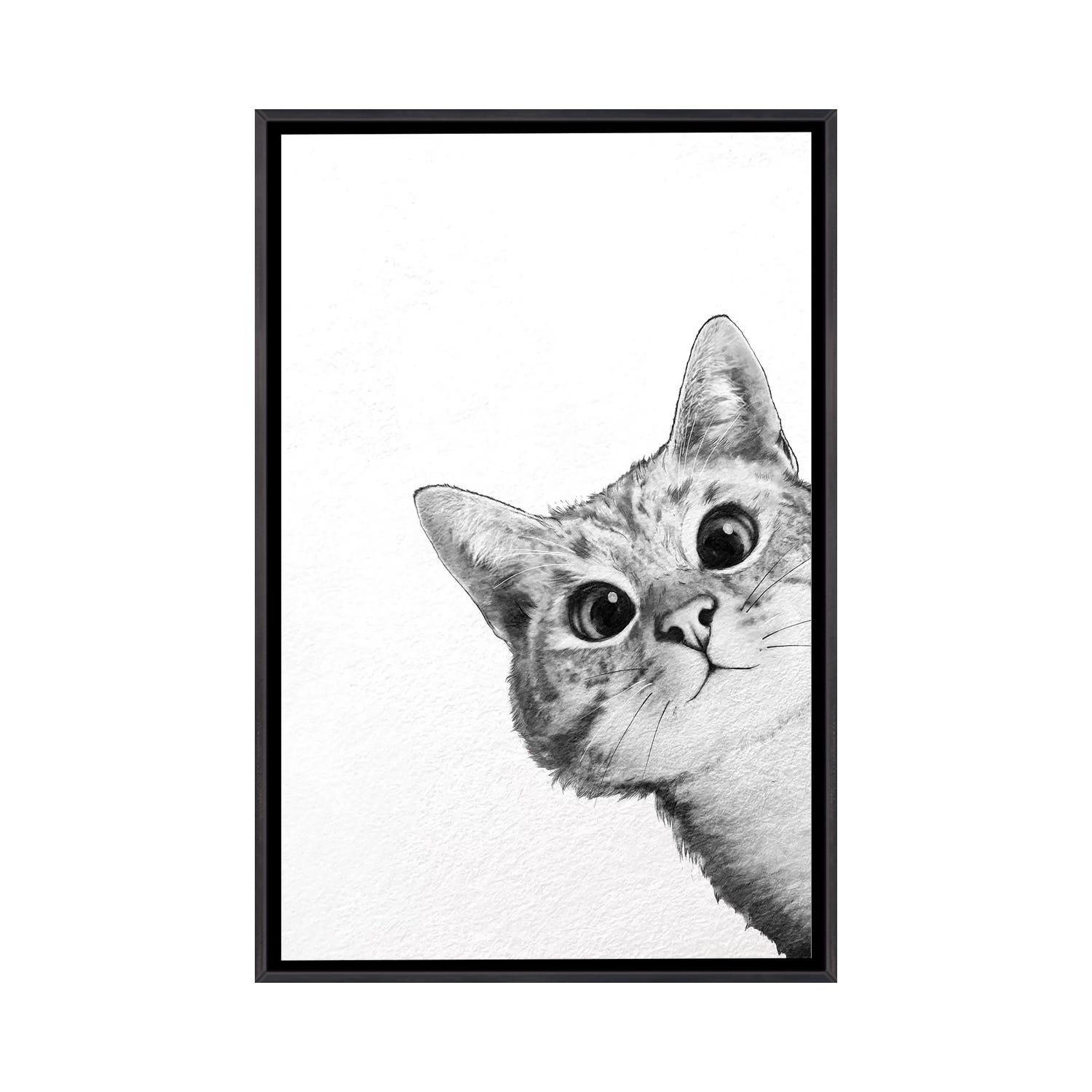 sneaky cat drawing