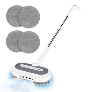 Cordless Electric Mop, Electric Spin Mop with Water Sprayer & LED ...