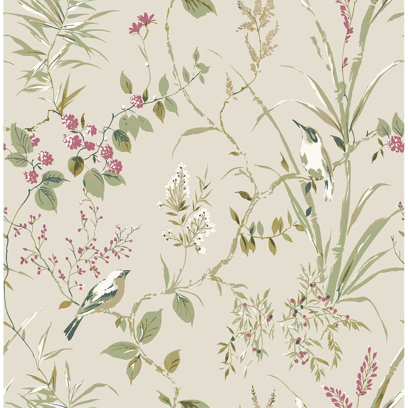 Fine Decor Mariko Neutral Botanical Wallpaper - Overstock - 42706843
