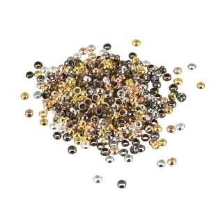 1000Pcs 3mm Round Crimp Beads Jewelry Making Crimp End Spacer Bead ...