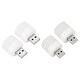 4Pcs USB Night Light Portable Plug in Mini LED Lamp Bulb Warm White ...