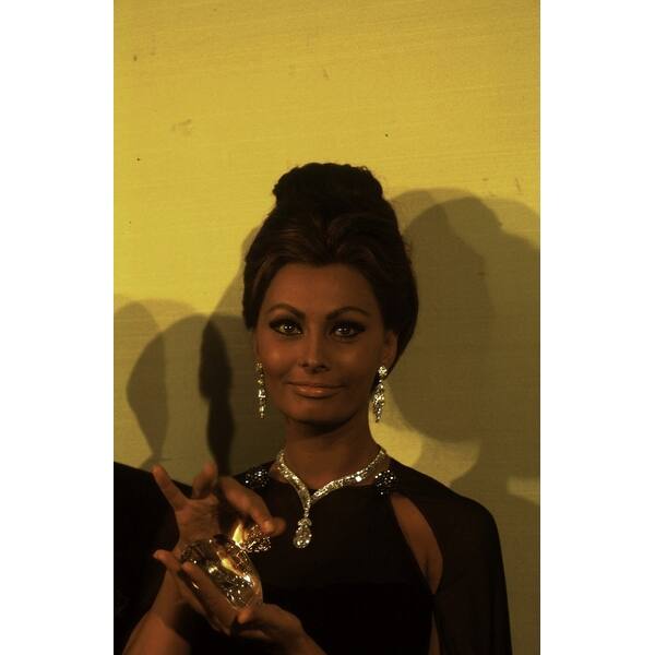 Sophia Loren holding perfume Photo Print - Bed Bath & Beyond - 25398625