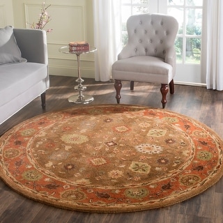 SAFAVIEH Handmade Heritage Tabetha Traditional Oriental Wool Rug - Bed ...