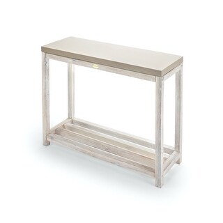 Santorini Grade A Teak Outdoor Console Bar Table - On Sale - Bed Bath ...