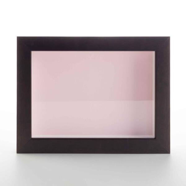 Dark Brown 24x36 Wood Shadow Box with Pink Acid-Free Backing - With 5/8 ...