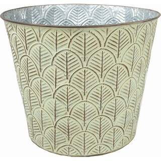 Embossed Green Leaves Planter - Bed Bath & Beyond - 36882338