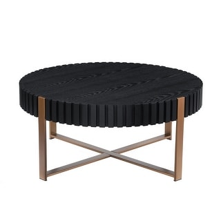 Modern Handcraft Drum Coffee Table 31.5 Inch Round Coffee Table - Bed ...