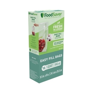 16-Count 1-Quart Vacuum Seal Bags for Countertop Sealers, BPA-Free ...